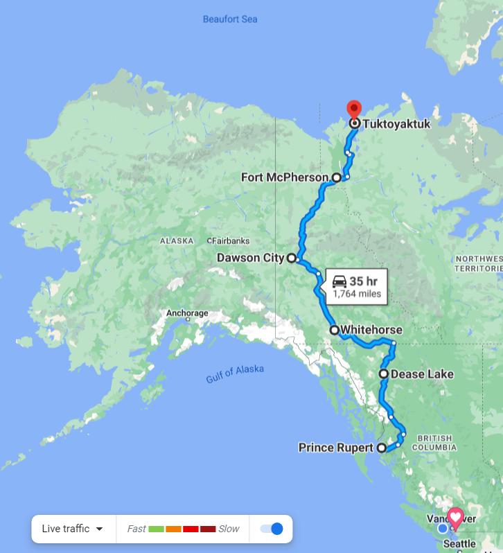 Route Plan - Beyond the Yukon